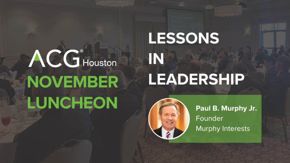 ACG Houston: November Monthly Luncheon 2024 | ACG Houston